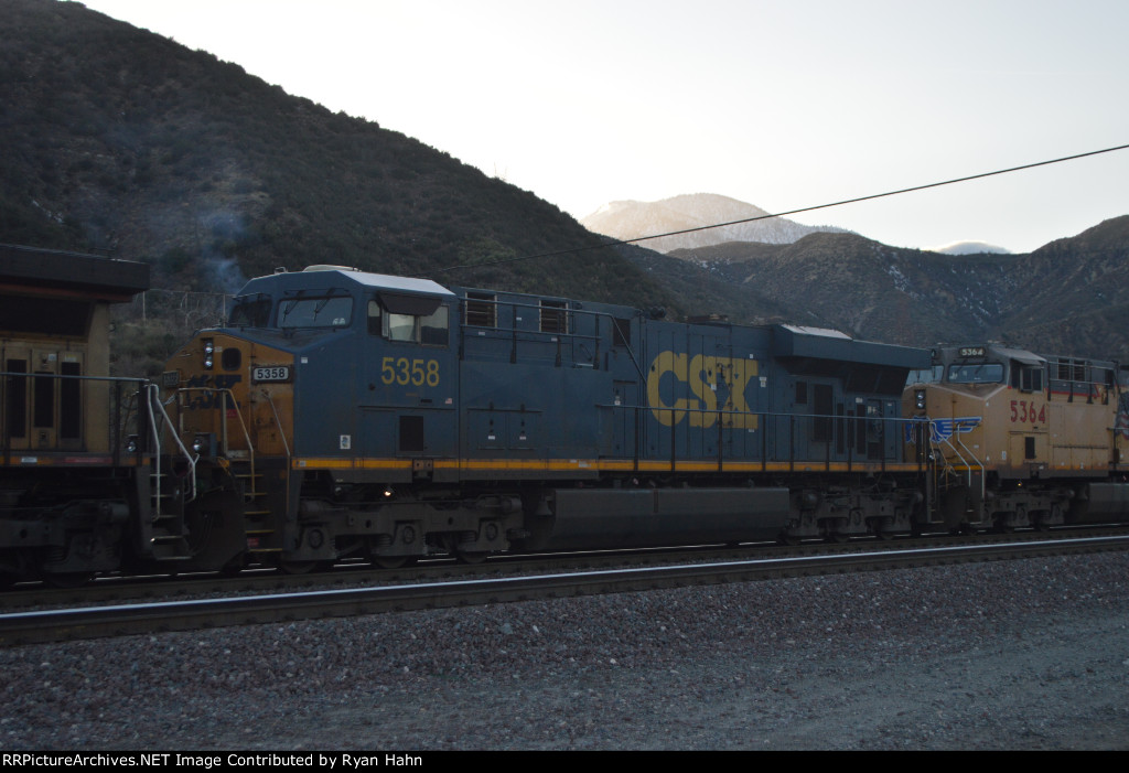 CSX 5358 on a UP Coal Train